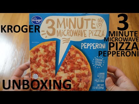 Unboxing Kroger 3 Minute Microwave Pepperoni Pizza - YouTube
