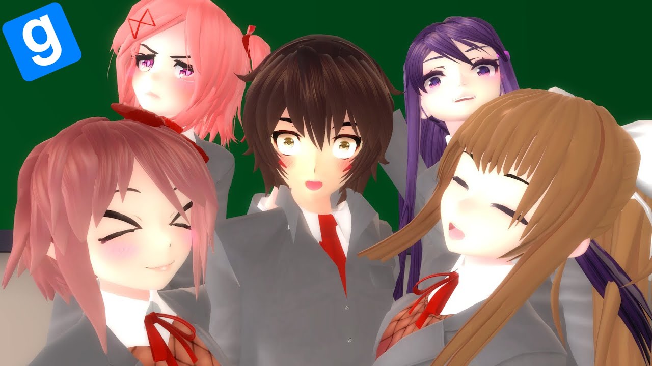 Doki Doki Literature Club! Recreated in GMOD (Act 1) - YouTube