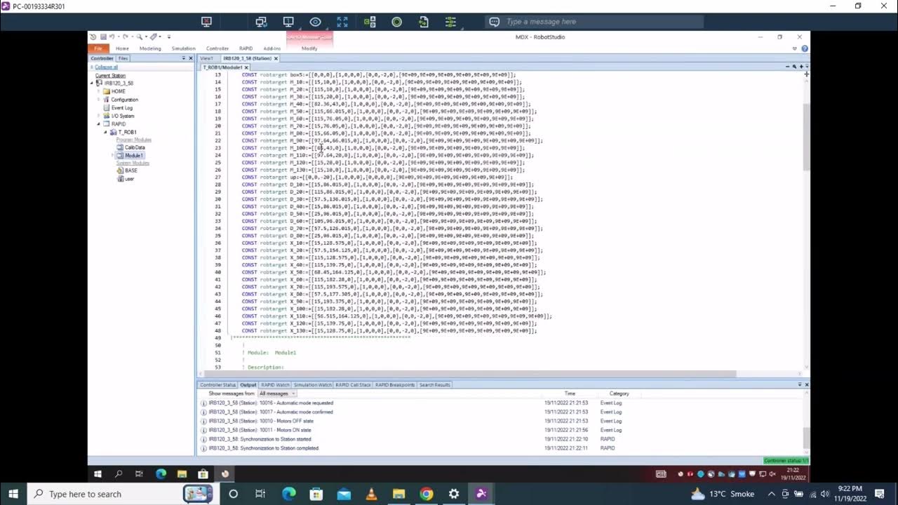 Learn how to trace the letters " MDX" in Robotstudio - YouTube