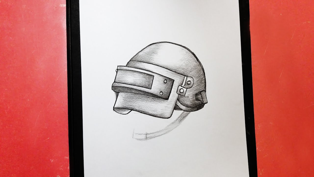 How to draw Pubg Helmet step by step || Easy drawing Pubg helmet ...