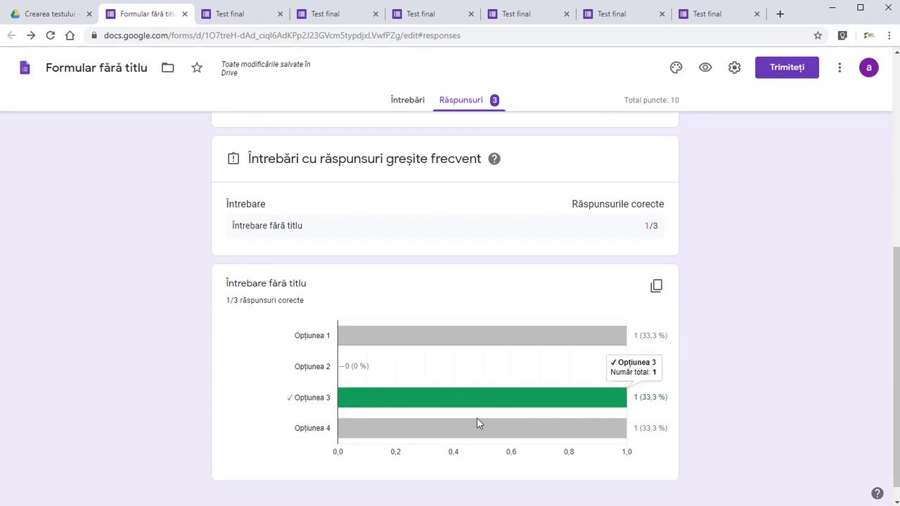 Cum creezi un test în Google Forms - YouTube