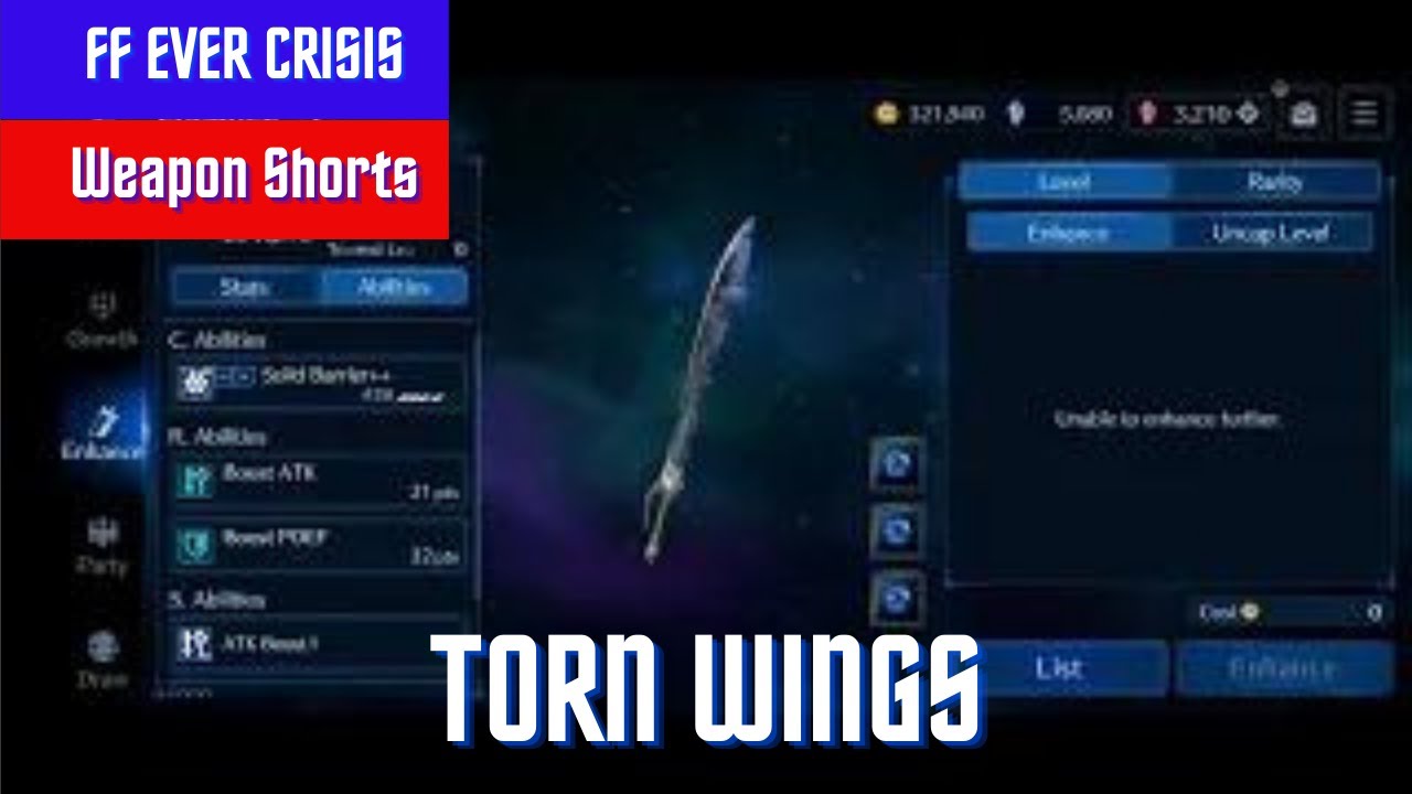 Final Fantasy 7 Ever Crisis - Weapon Shorts Torn Wing Is it worth it? - YouTube