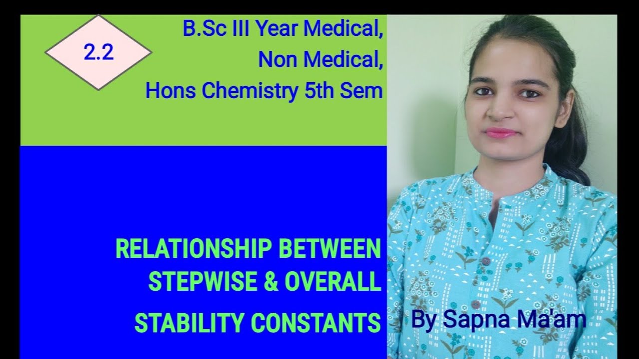 Relationship between Stepwise & Overall Stability Constant|Ch 2|L2|B ...