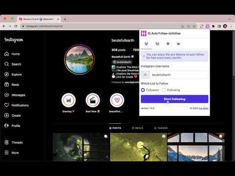 Instagram Mass Auto Follow Unfollow Extension | Grow Instagram ...