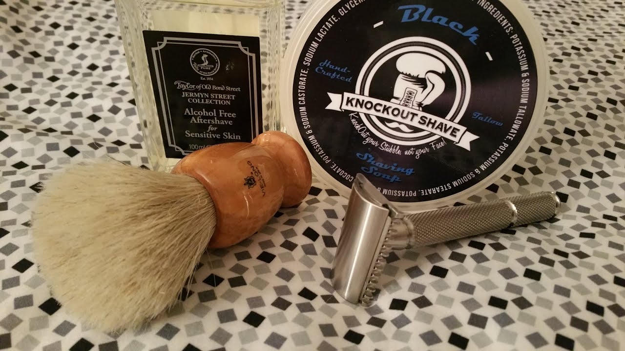 Knock Out Shave, Black shaving soap for YouTube pass-around - YouTube