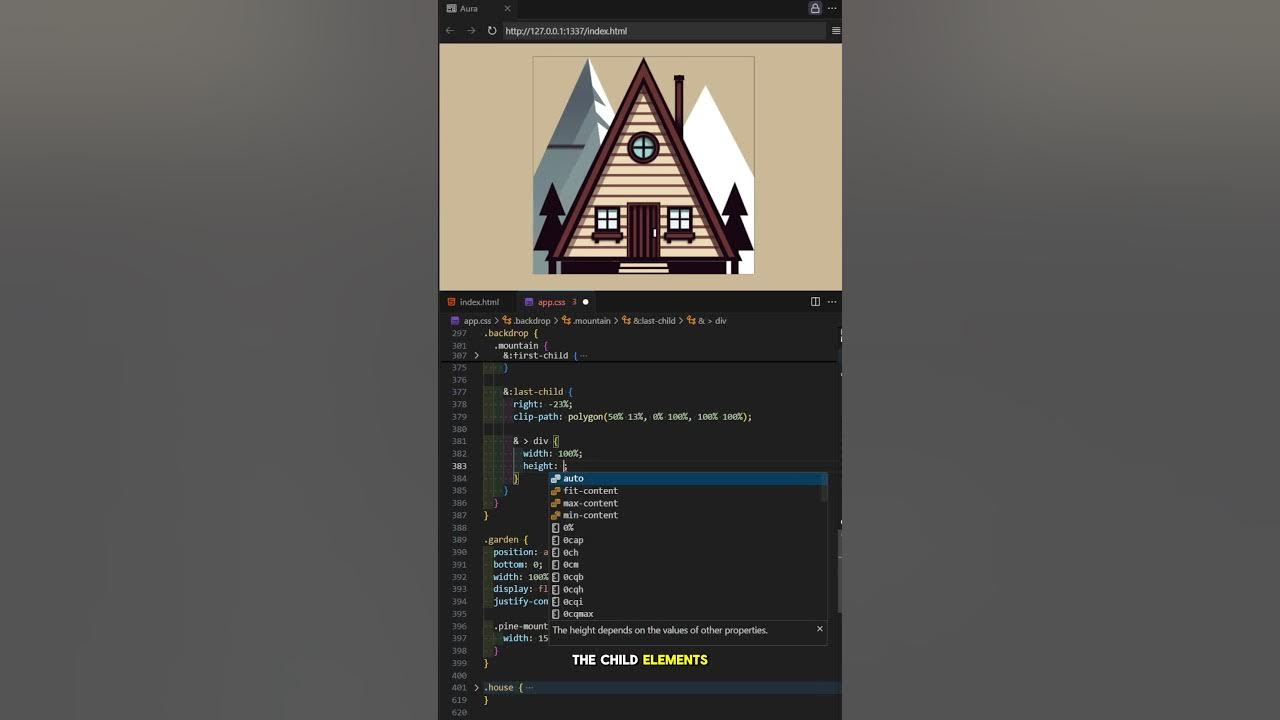 Day 17 of #coding an #aframe #cottage in pure #HTML and #CSS - YouTube