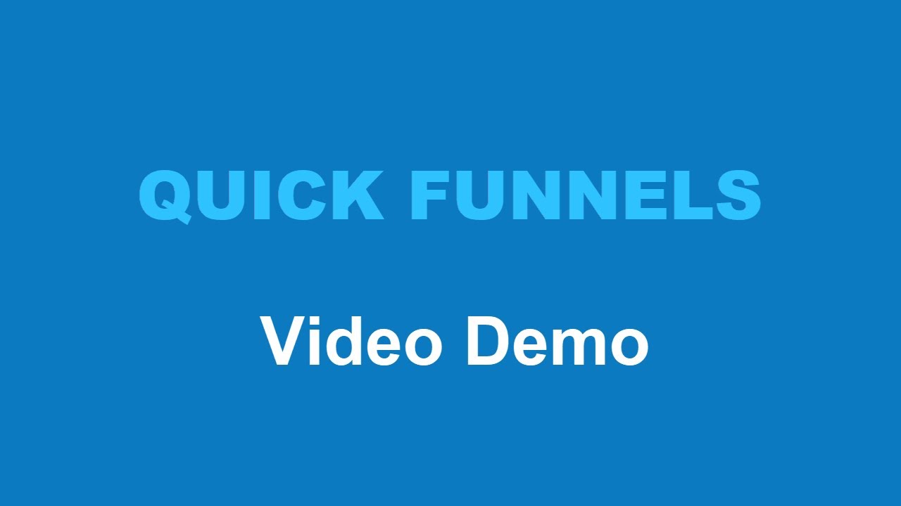 Quick Funnels Demo - YouTube