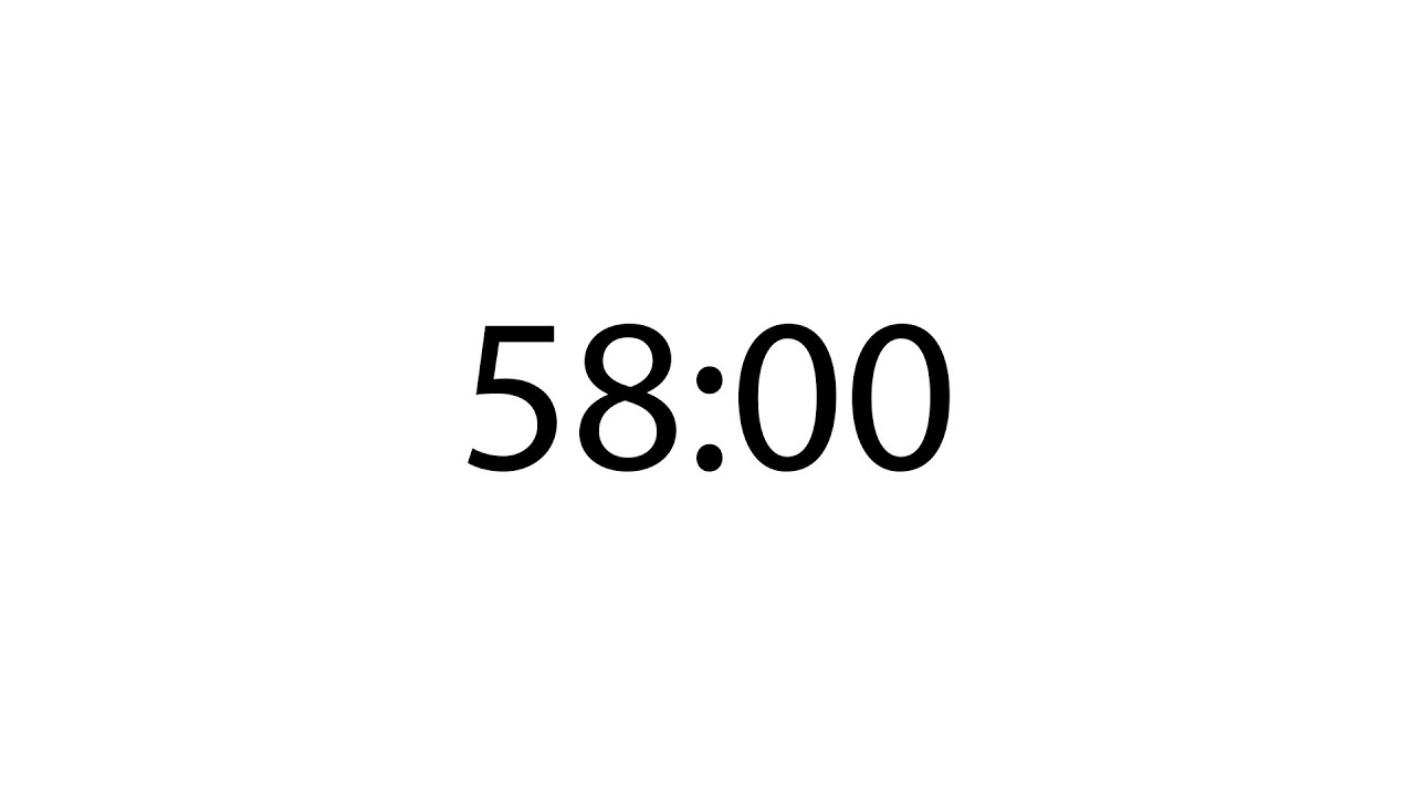 Professional 58 minute | 58:00 timer - YouTube