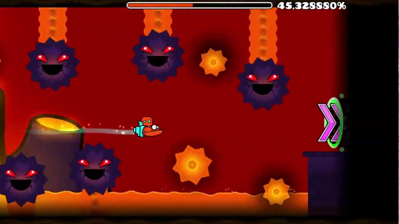 Geometry Dash: Completing my first Medium Demon! Magmatic Mash - YouTube