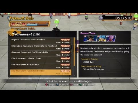 FighterZ: NEW Fast Zeni Farm! Elite Tournament in the FighterZ Dojo ...