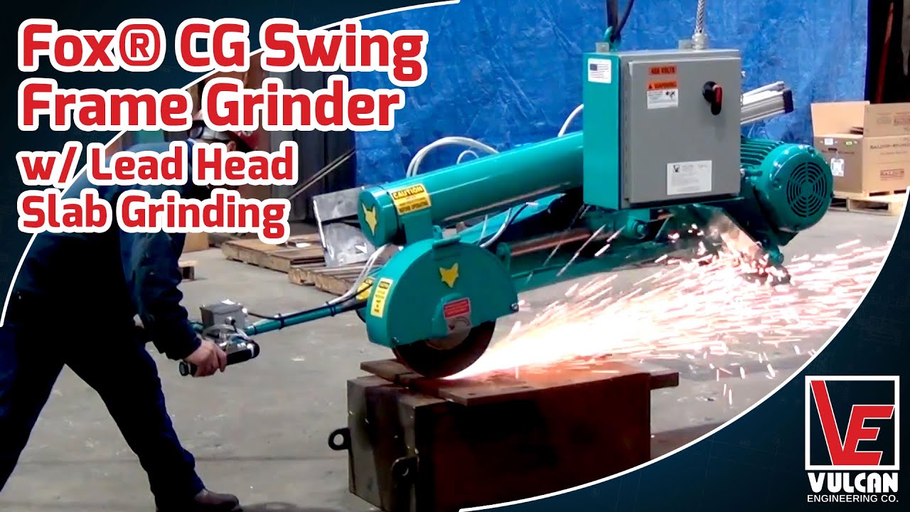 Fox® CG Swing Frame Grinder w Lead Head Slab Grinding - YouTube