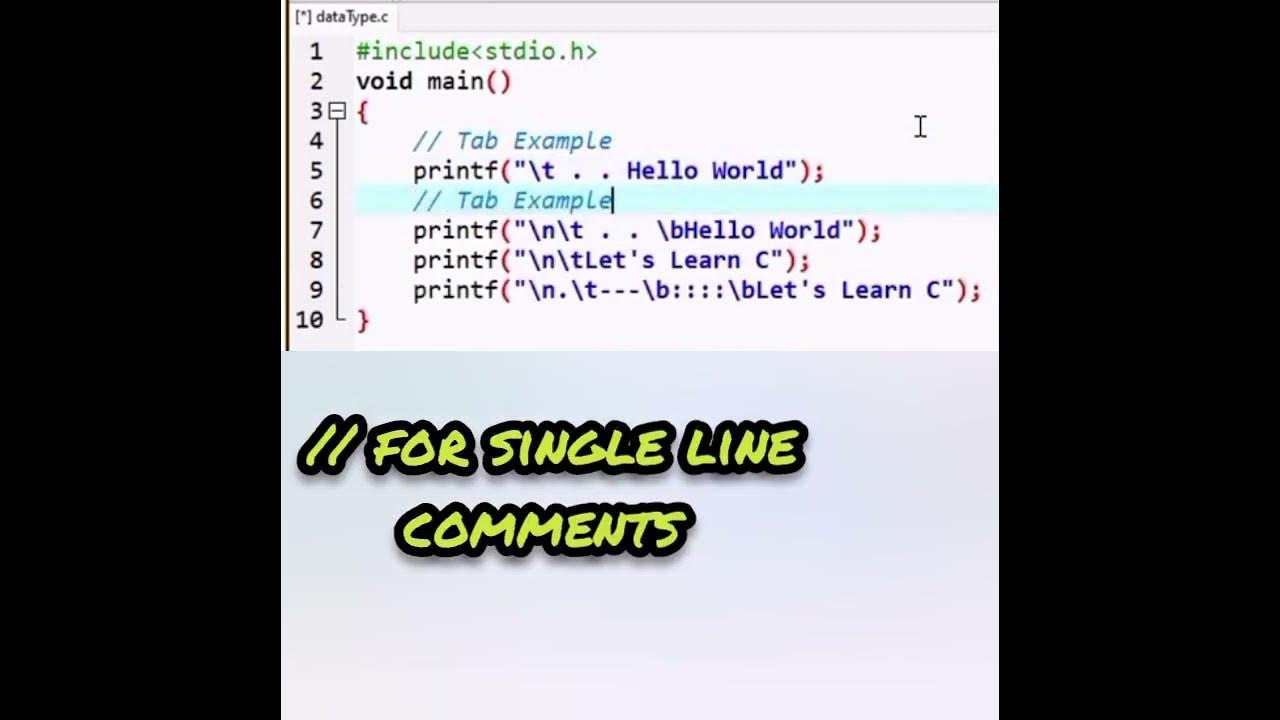 C Programming Comments Singleand Multi Line Cprogramming Cshorts Learnc Learncprogramming