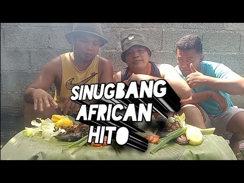 so delicious eating african hito and mango with hot chili souce : with team banhas vlog