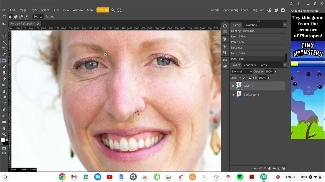 Intro to Portrait Editing Tools in Photopea - YouTube