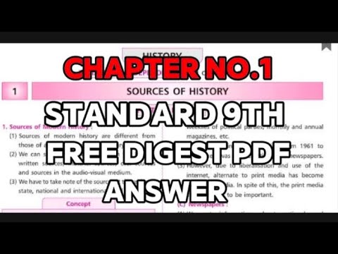 Standard 9th History Chapter No.1 Source of History Free Digest PDF ...