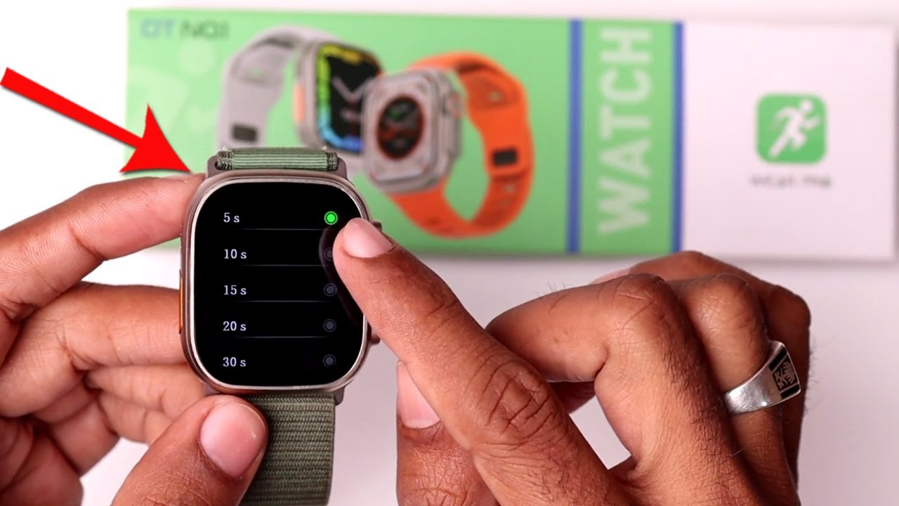 DT8 Ultra Watch Screen Brightness Time Change - YouTube