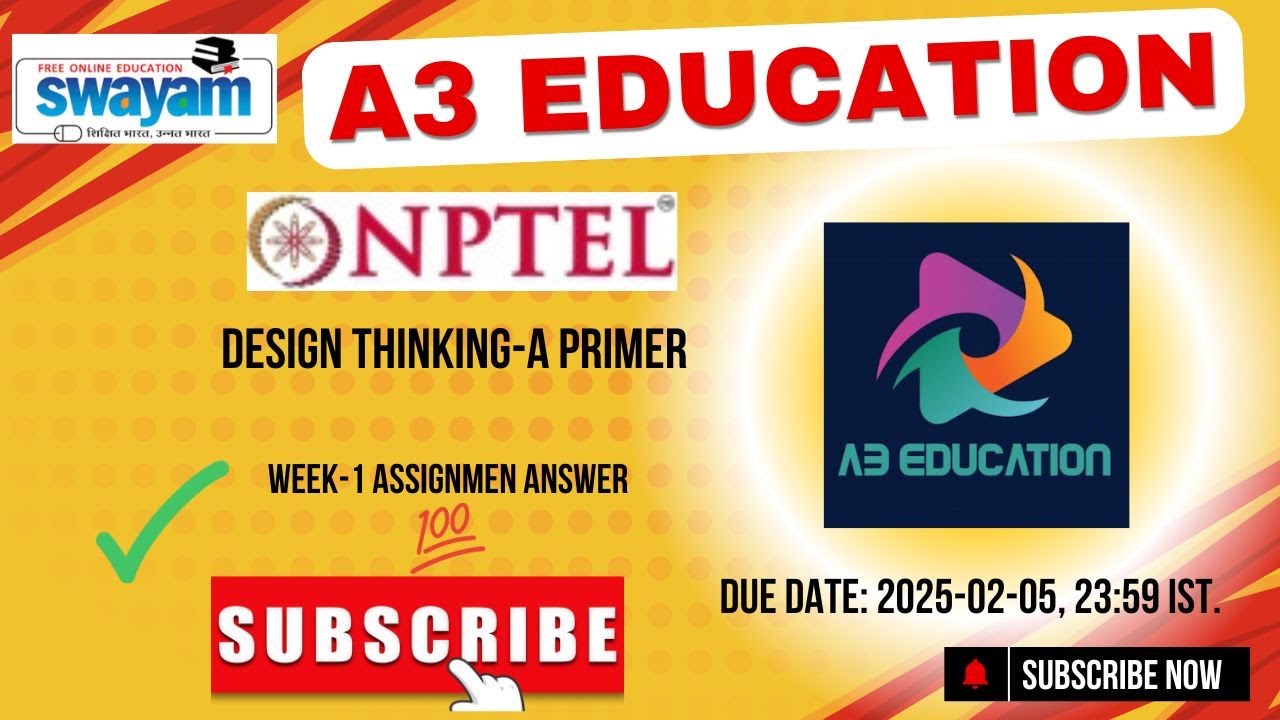 Nptel Design Thinking A Primer Week 1 Assignment 1 Answers Solution