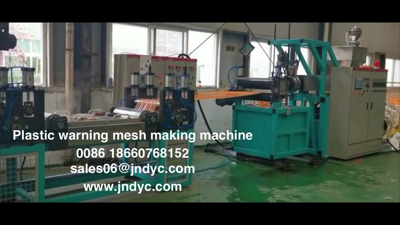 Plastic bury mesh underground use warning mesh making machine - YouTube