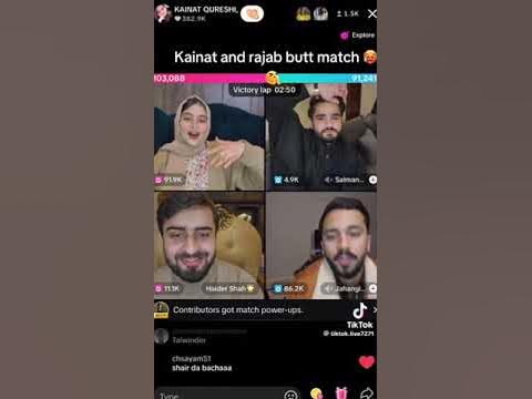 kainat and Rajab butt big match tiktok live😱 kainat is win🔥#rajabfamily ...