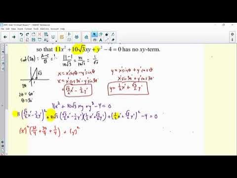 Rotation of Conics Example - YouTube