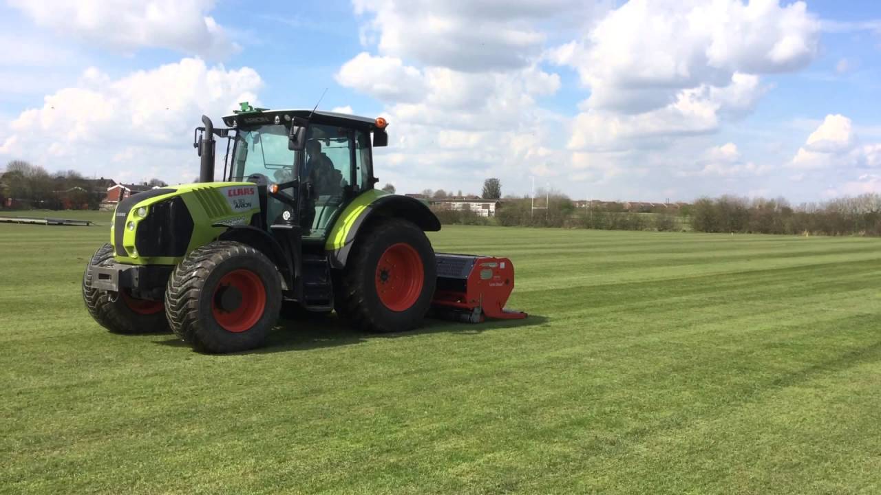 Sports Pitch Maintenance - Verti draining - YouTube