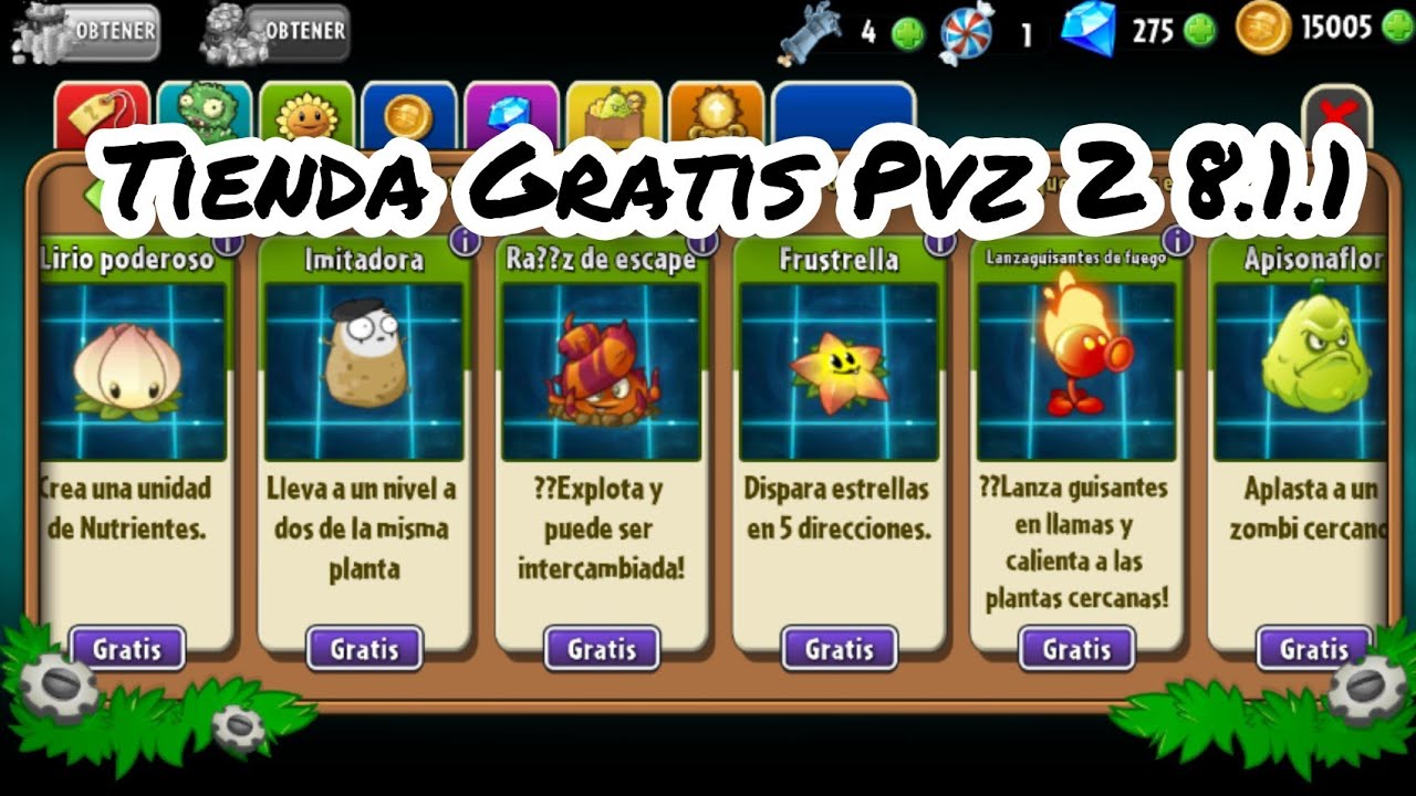 Pvz 2 Tienda Gratis Versión 8.1.1 Toda La Tienda Gratis - YouTube