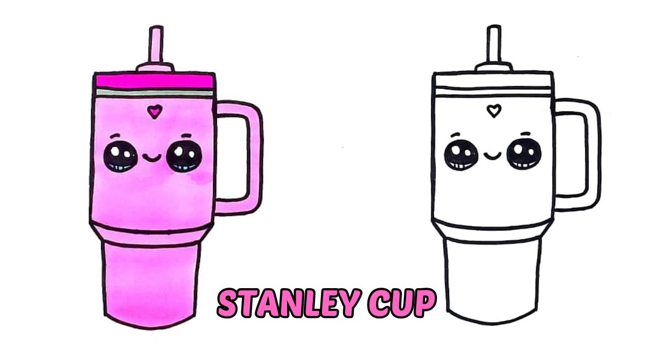 How to Draw a Stanley Quencher Tumbler Cup - YouTube