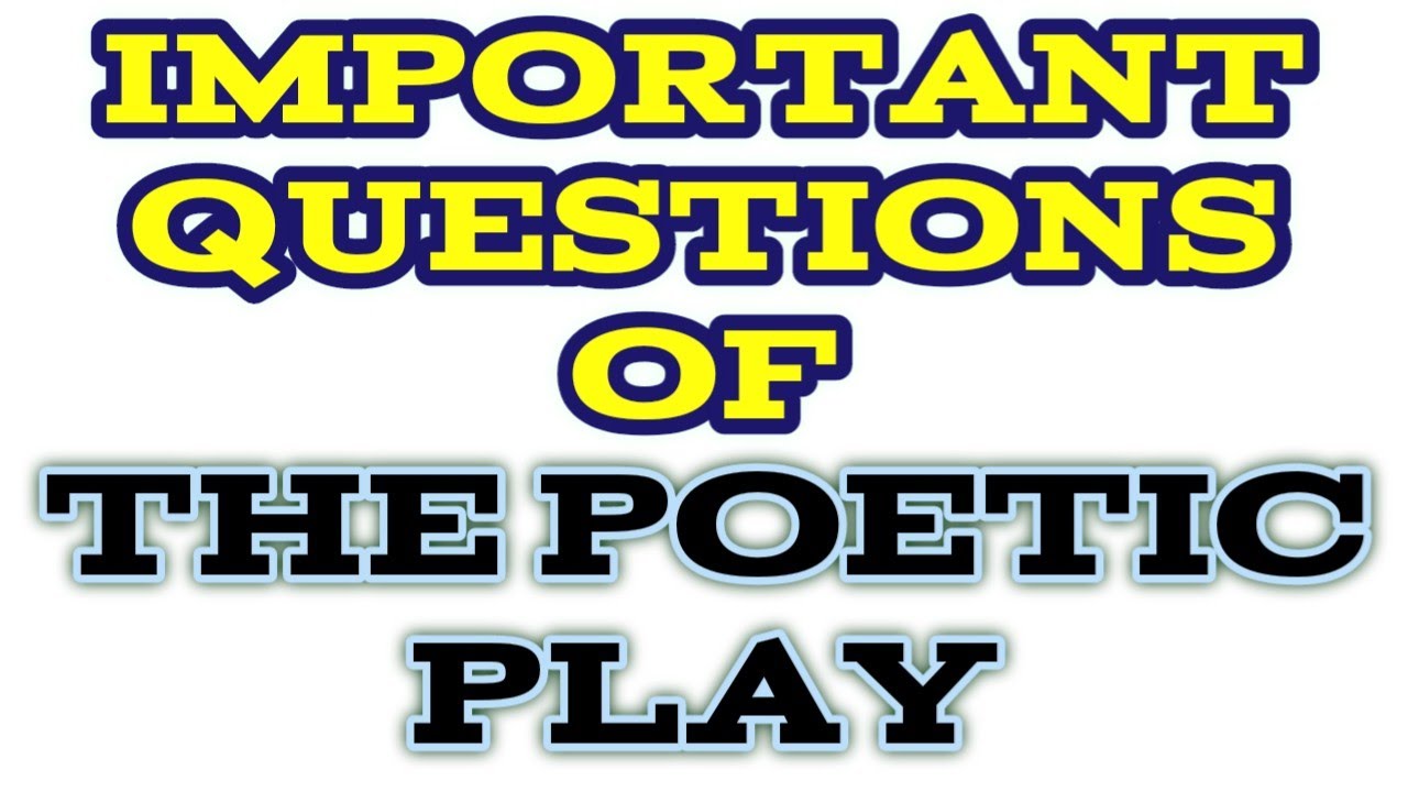 l Top Ten MCQs Of English Literature l Poetic Play l Competitive Exam l ...