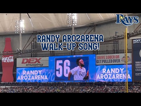 2023 RANDY AROZARENA LIVE WALK-UP SONG! | 2023 Rays Baseball - YouTube
