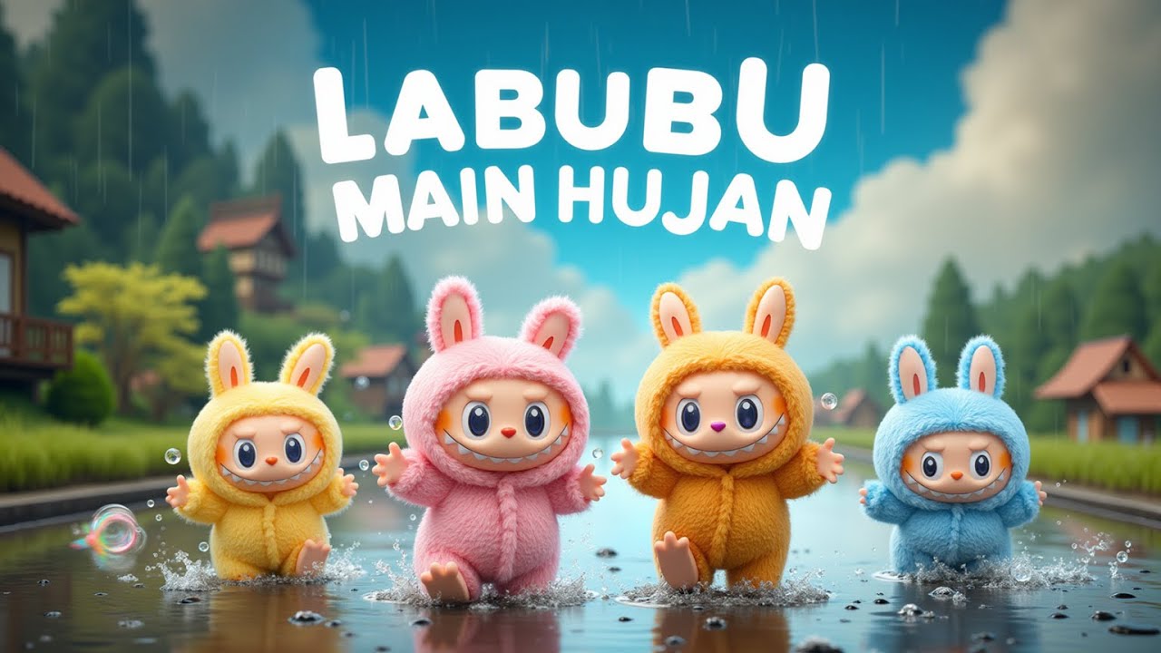 ☔ Lagu Anak | Labubu Main Hujan | Labubu Plays in the Rain - YouTube
