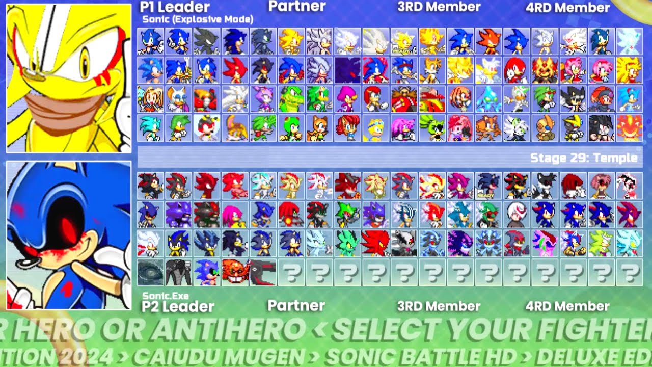 Sonic Explosive VS Sonic exe I Sonic Mugen Battle HD - YouTube