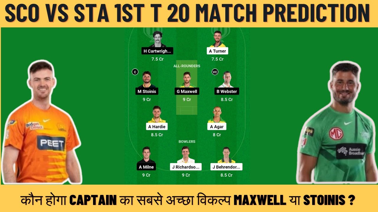 SCO vs STA Dream11 Prediction | STA vs SCO Today Match Prediction | SCO ...