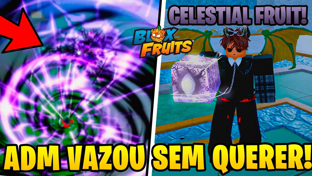💣😱 ADM VAZOU SEM QUERER! NOVA FRUTA CELESTIAL CHEGANDO NO Blox Fruits ...