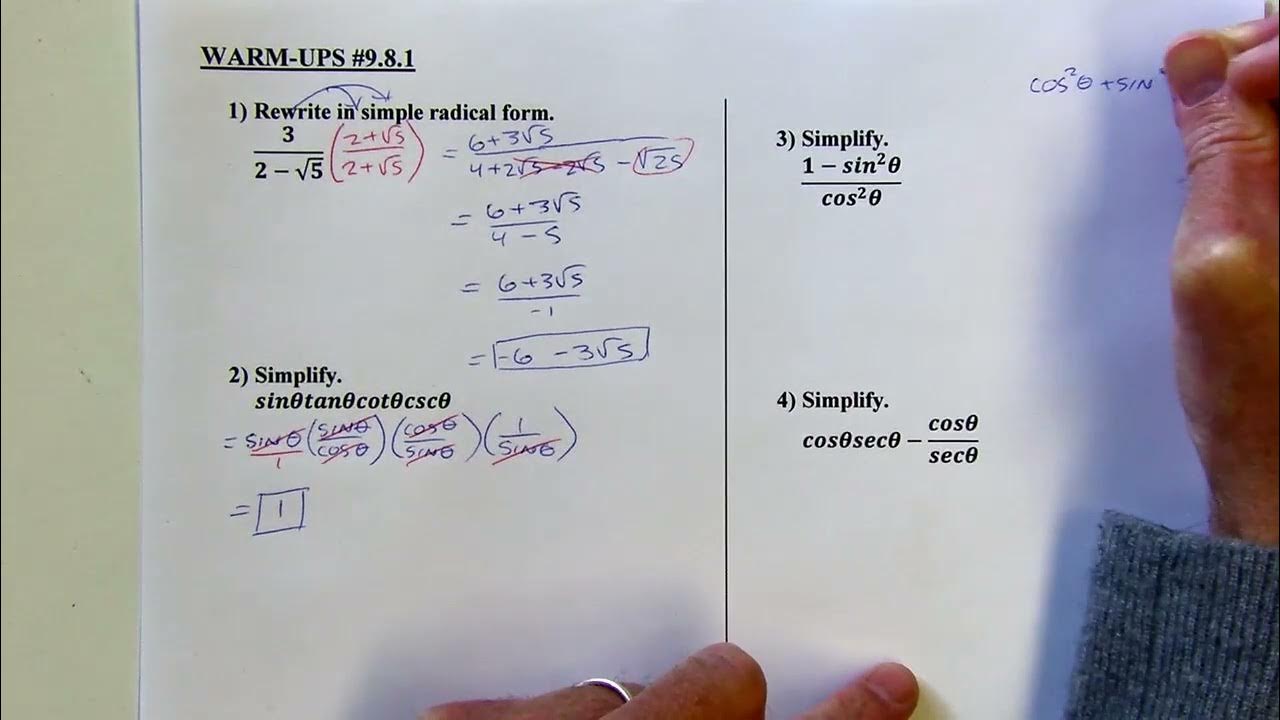 Algebra 2 - Warm-up #9.8.1 - YouTube