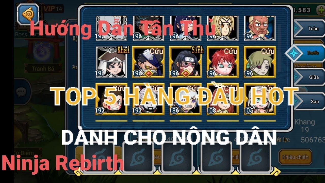 Ninja Rebirth - Hướng Dẫn Tân Thủ | TOP 5 Ninja Hot Meta Hàng Đầu 2025 ...
