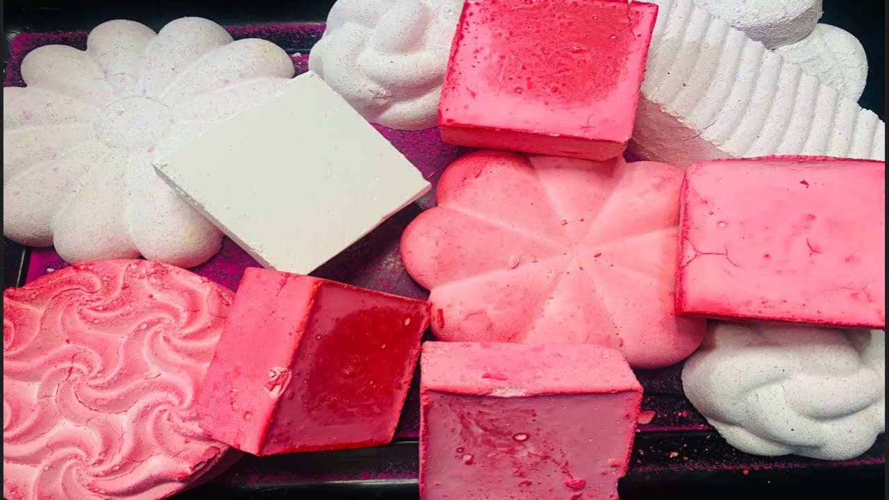 Fresh Block + Crunchy Pink and white RGC ASMR - YouTube