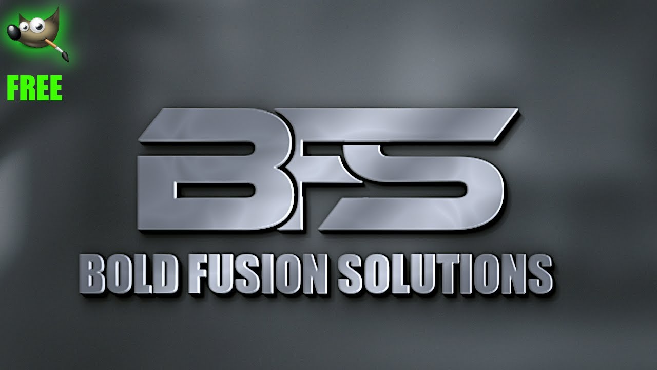 🔥 Professional BFS Logo Design in GIMP | 3D Metallic Logo Tutorial for ...