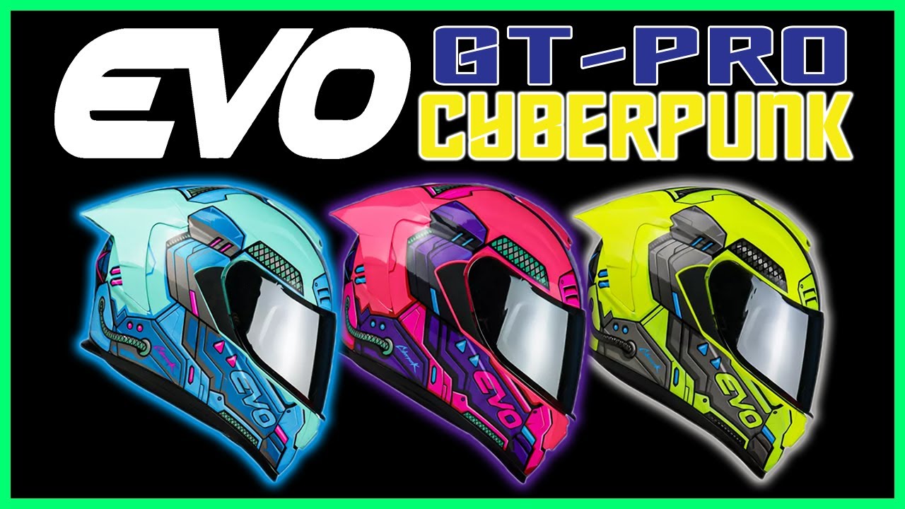 EVO GT-Pro CYBERPUNK Graphics Full Face Dual Visor Helmet | Price ...