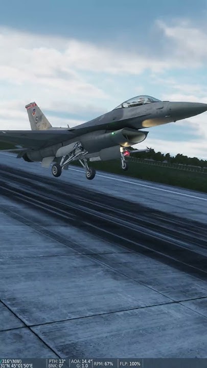 Butter F16 landing - YouTube