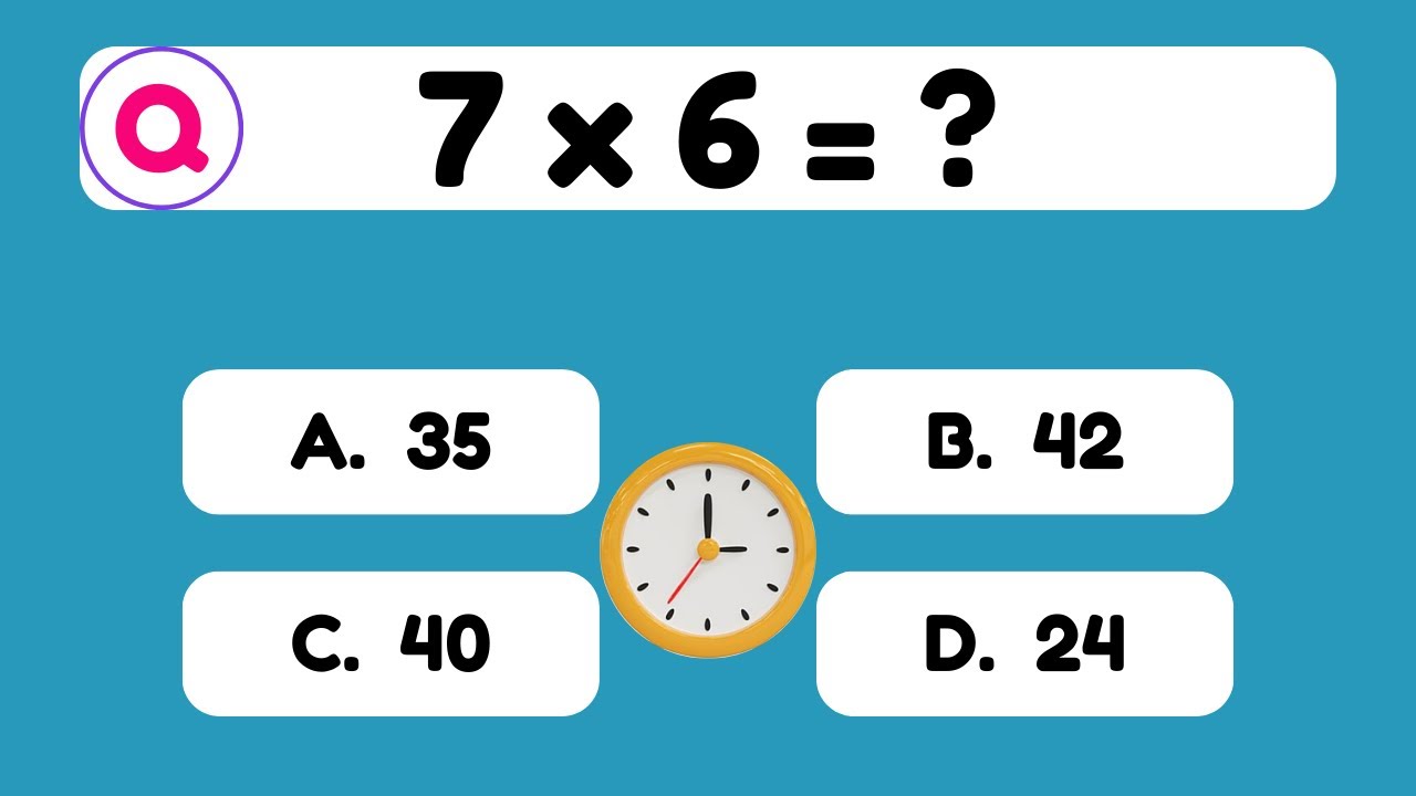 Maths Quiz for kids | Math | Multiplication table Quiz for kids | Quiz ...