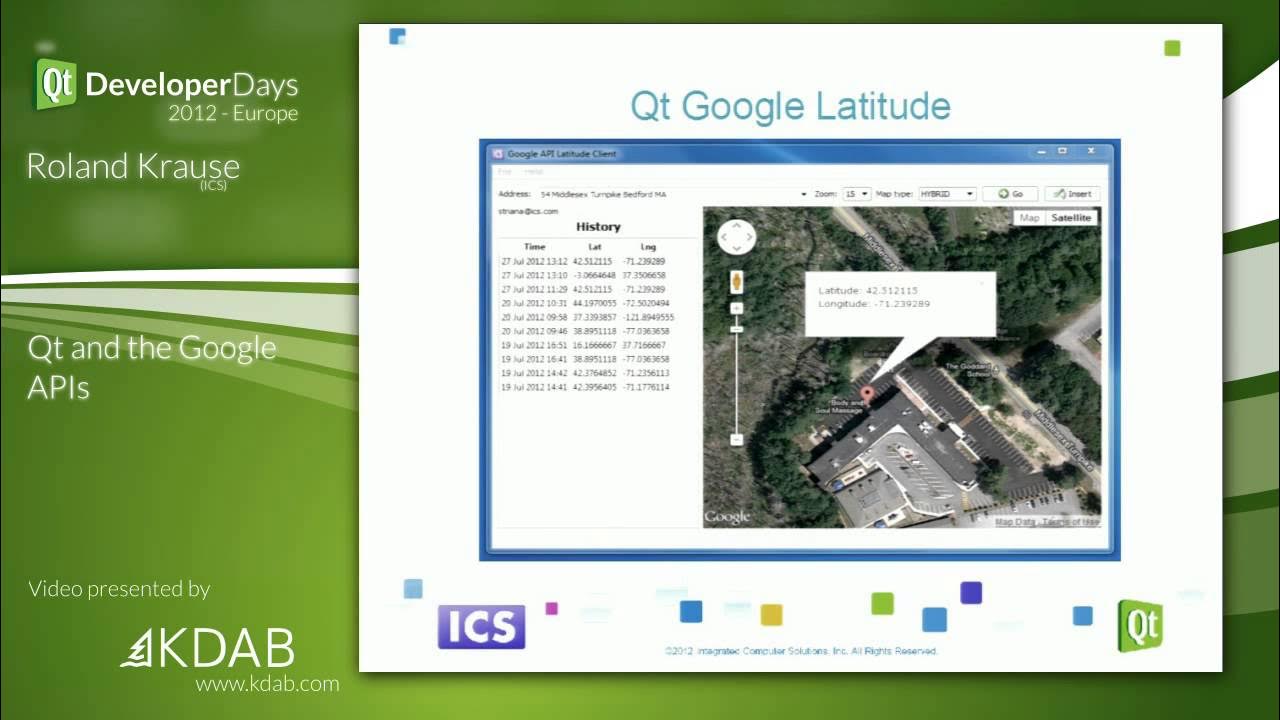 QtDD12 - Qt and the Google APIs - Roland Krause - YouTube