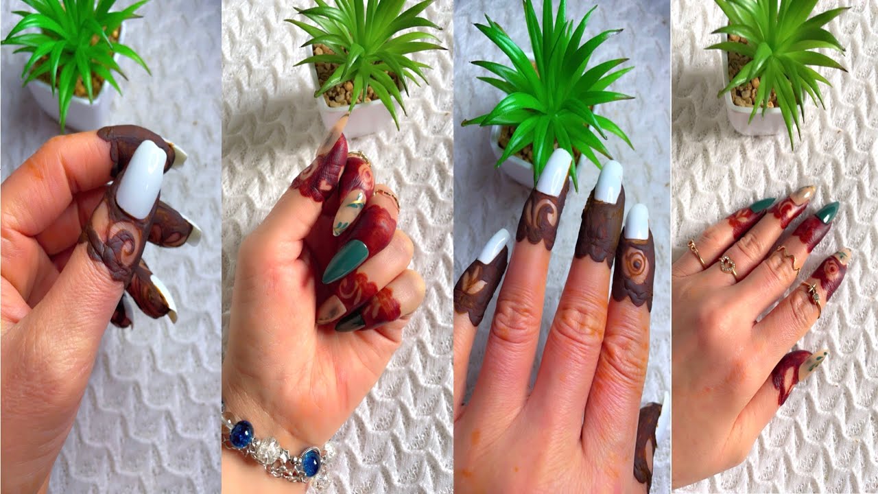 Back hand finger mehndi design | Back hand finger design | Eid Henna ...