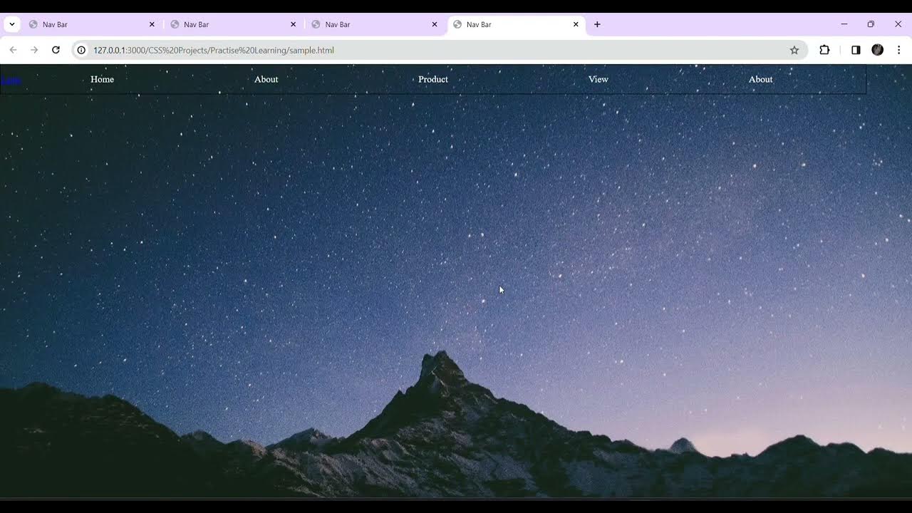 Creating A Basic Navbar For A Website Using Html And Css Only Html5 Css Webdevelopment Youtube