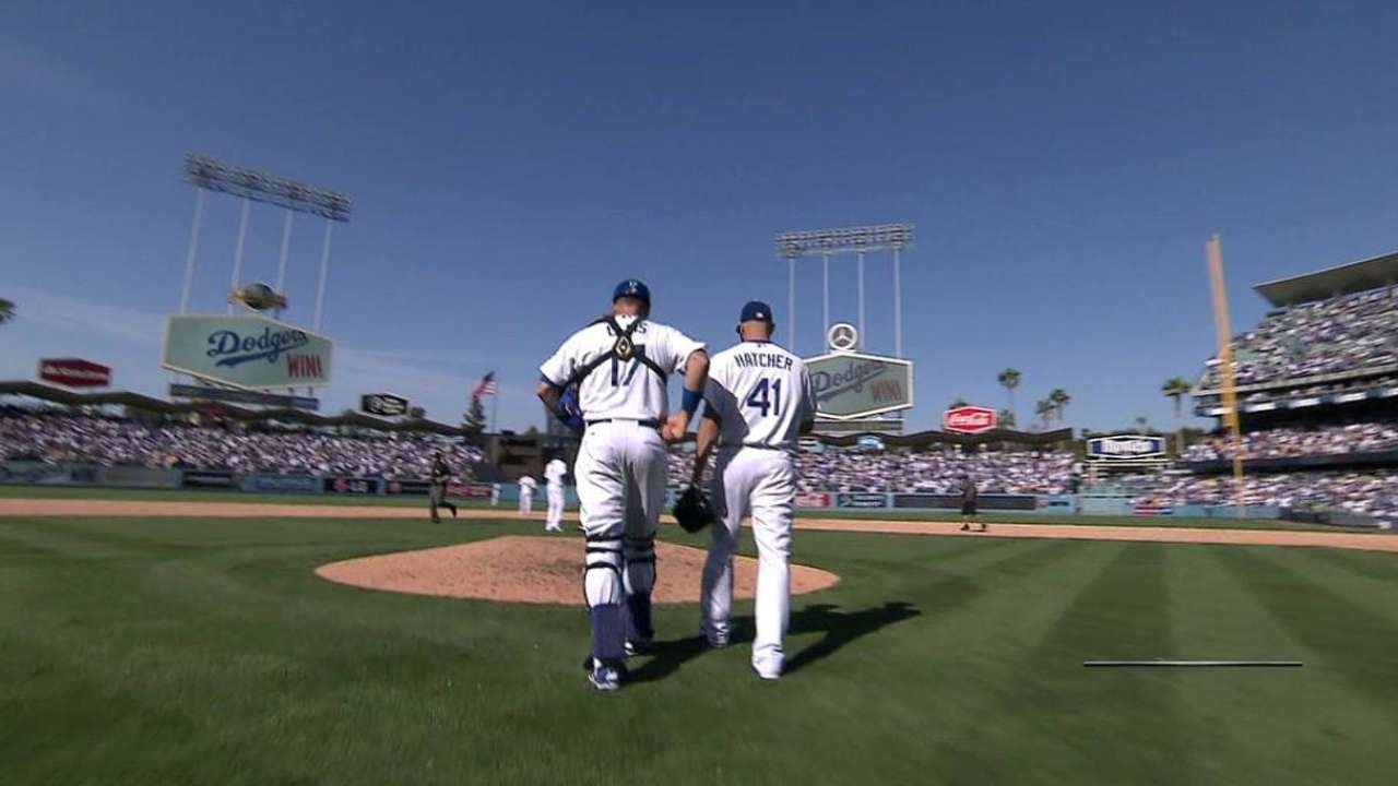 LAD@SD: Hatcher fans Amarista for first MLB save - YouTube