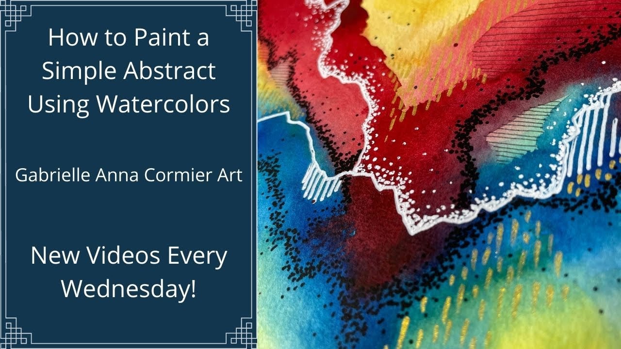 How to Create Simple Abstract Art Using Watercolors | Intuitive and ...