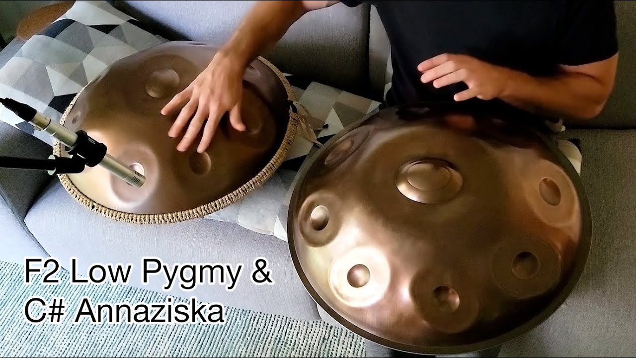 F2 Low Pygmy & C# Annaziska Handpan Exploration - YouTube