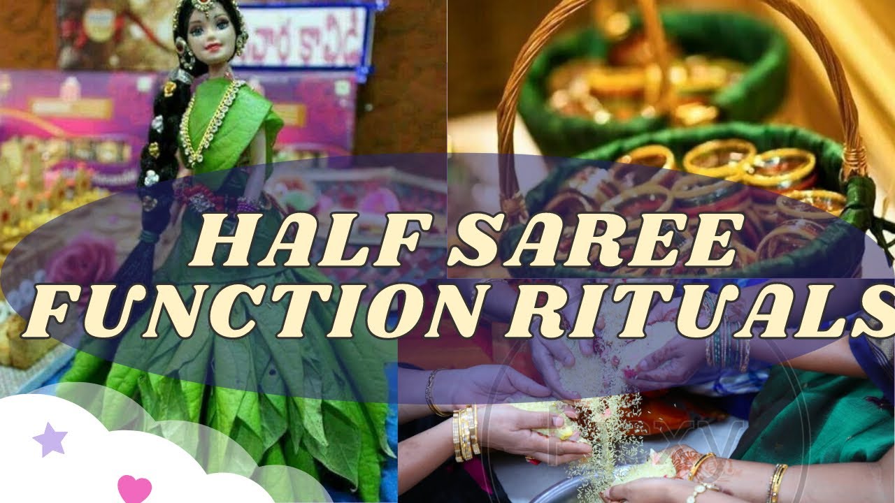 pradama rajaswala niyamalu in telugu|Half saree mature function ritual|pedamanishi puberty ...