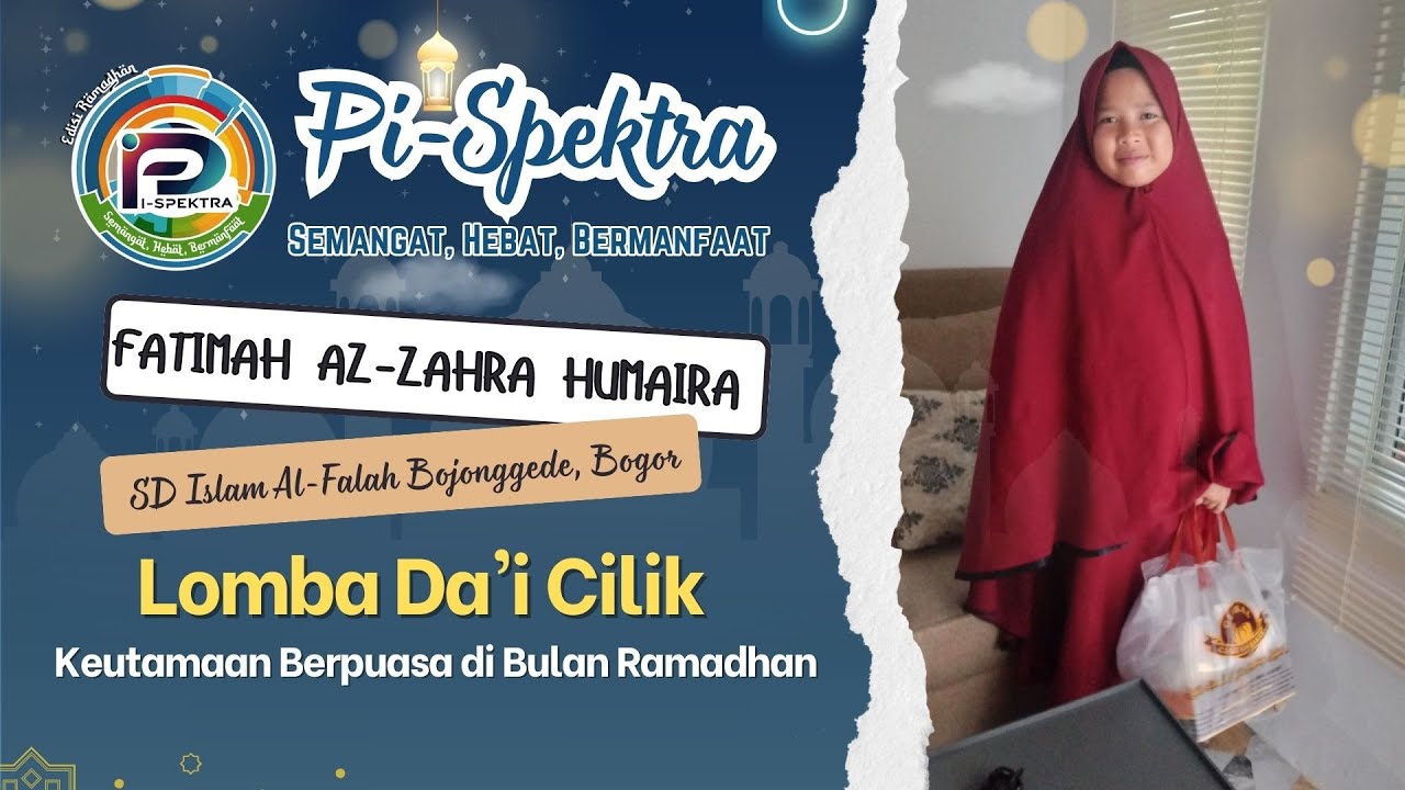 Pi-Spektra - Lomba Da'i Cilik || FATIMAH AZ-ZAHRA HUMAIRA - YouTube