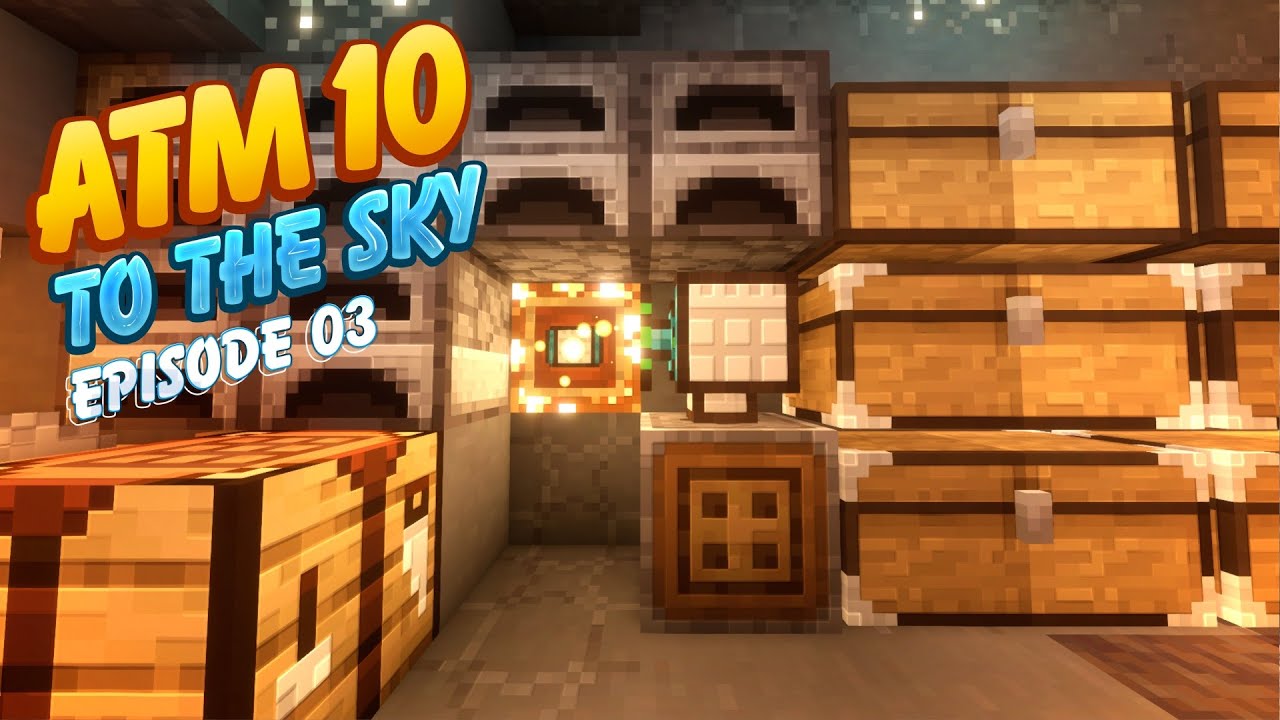 Starter Storage System - ATM10 To the Sky - Ep 03 Minecraft Sky Block ...