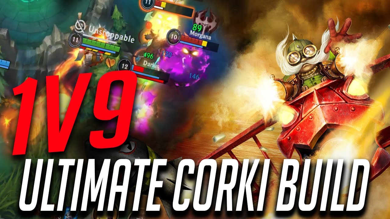 THE ULTIMATE CORKI MID BUILD CRAZY 1V9 IN CHALLENGER ELO WILD RIFT ...